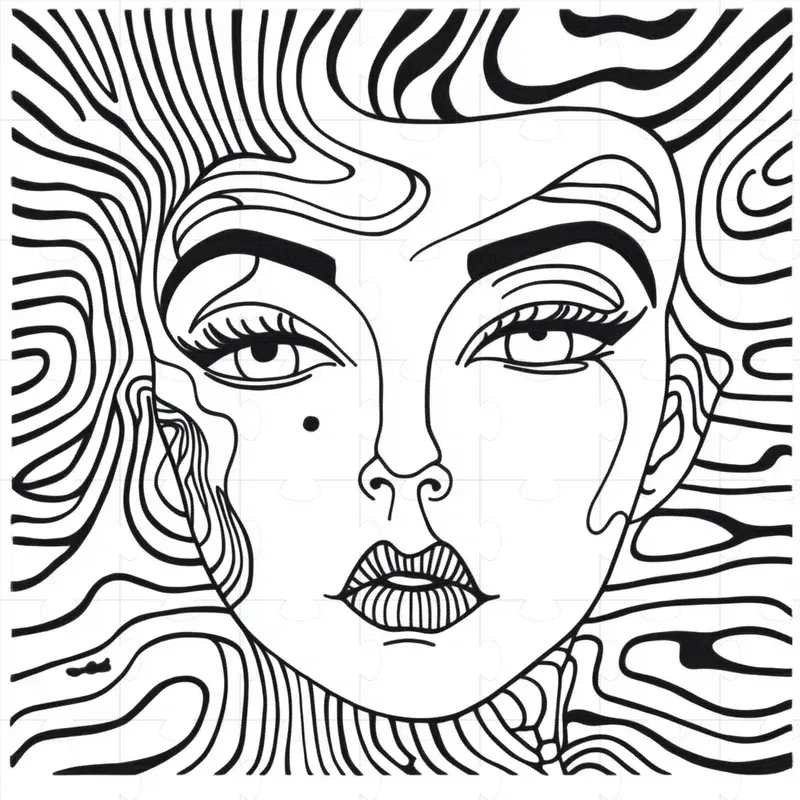 Psychedelic Groovy Coloring Book Pages Midjourney Prompt | PromptBase