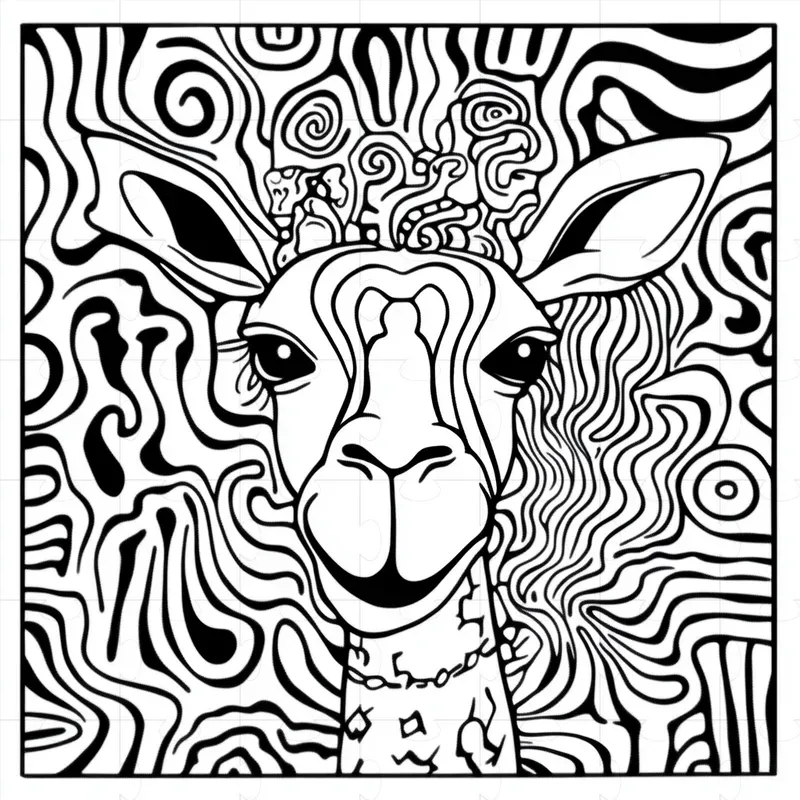 Psychedelic Groovy Coloring Book Pages Midjourney Prompt | PromptBase