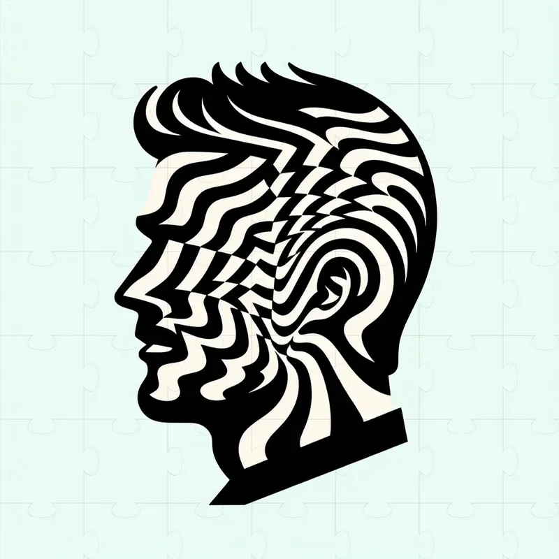 Dynamic Black And White Op Art Logos DALL·E Prompt | PromptBase