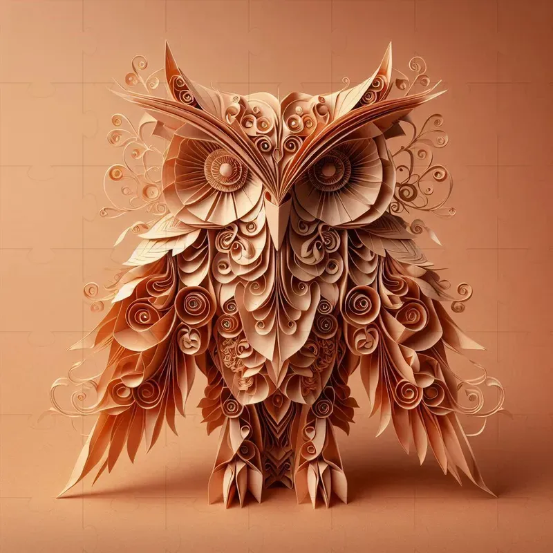 Baroque Origami Paper Sculptures Eleganc DALL·E Prompt | PromptBase