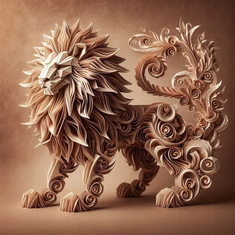 Baroque Origami Paper Sculptures Eleganc DALL·E Prompt | PromptBase