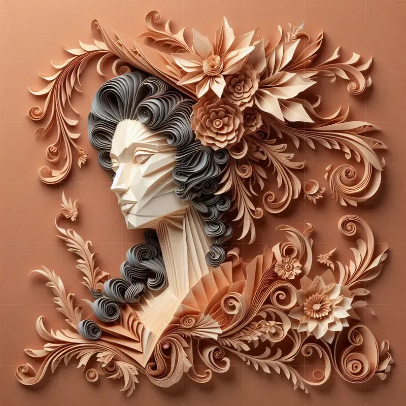 Baroque Origami Paper Sculptures Eleganc DALL·E Prompt | PromptBase
