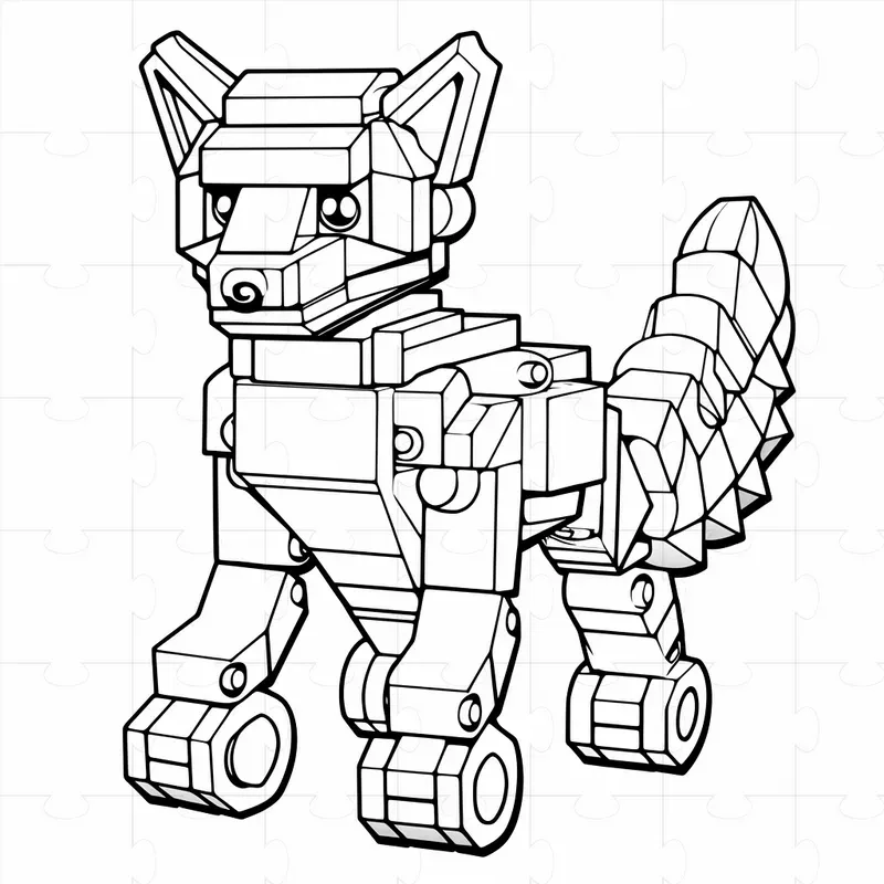 Lego Animal Coloring Book Pages Midjourney Prompt | PromptBase