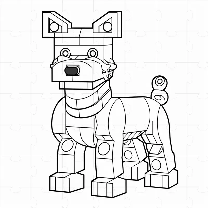 Lego Animal Coloring Book Pages Midjourney Prompt | PromptBase