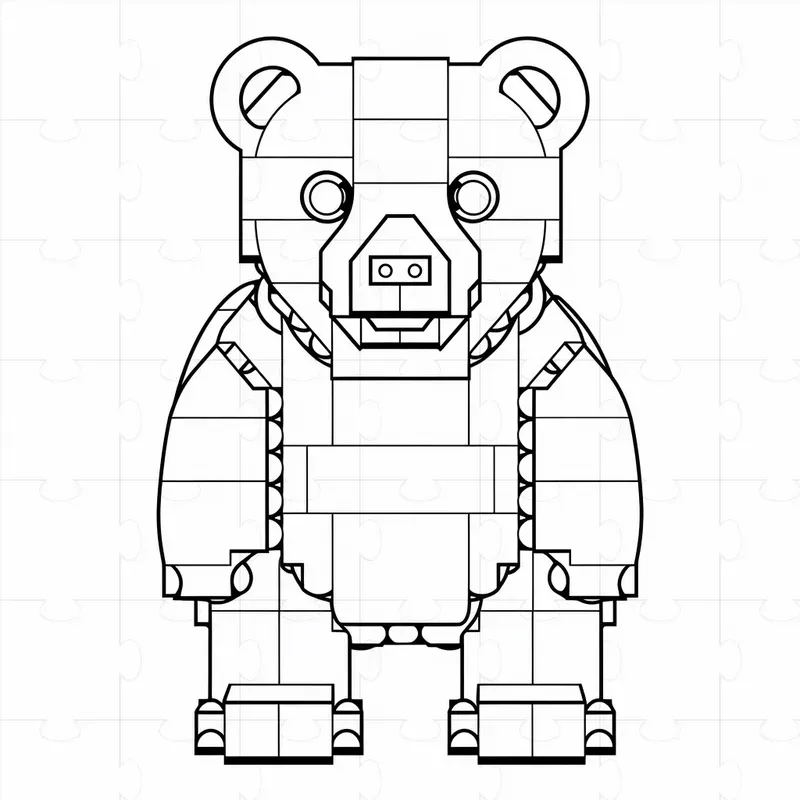 Lego Animal Coloring Book Pages Midjourney Prompt | PromptBase