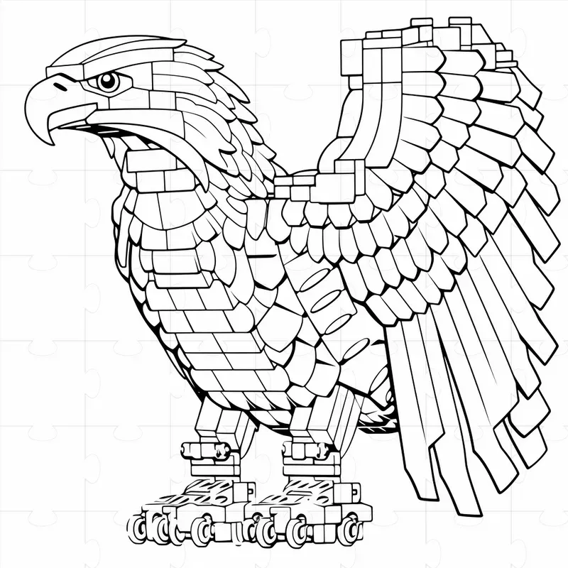 Lego Animal Coloring Book Pages Midjourney Prompt | PromptBase