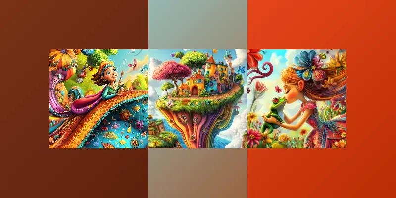 Colorful Storybook Illustration For Kids Generator App | PromptBase