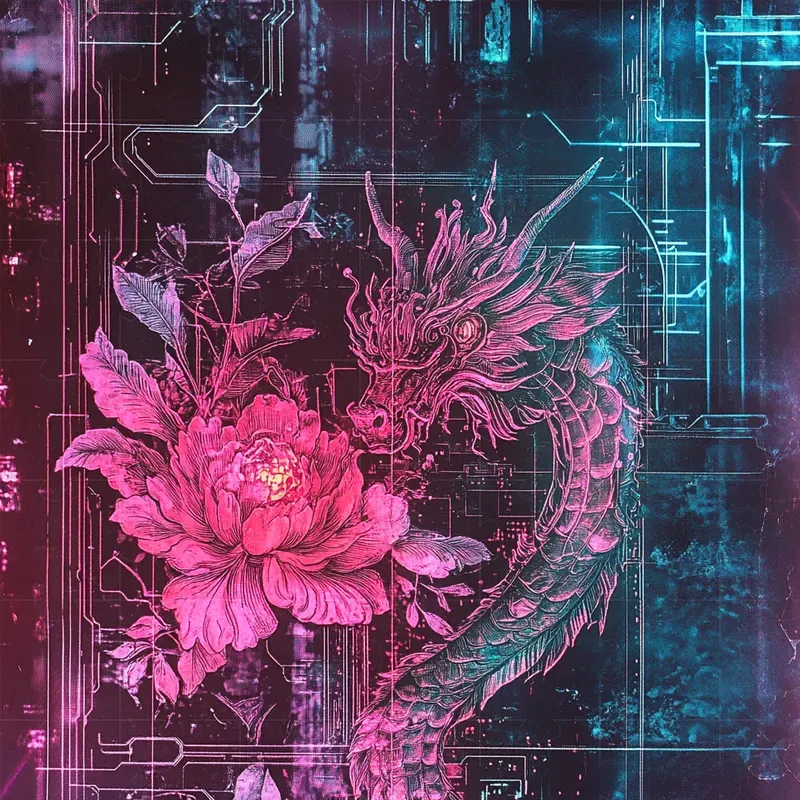 Cyberpunk Art Nouveau Ephemera Journals Midjourney Prompt | PromptBase