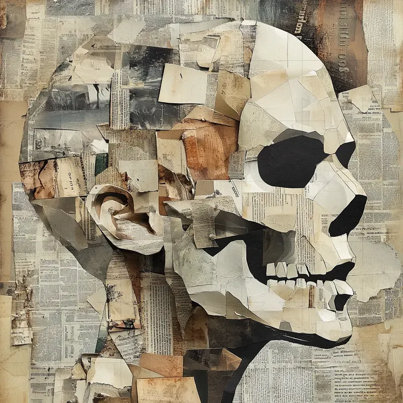 Cubist Collages With Vintage Newspapers Midjourney Prompt | PromptBase