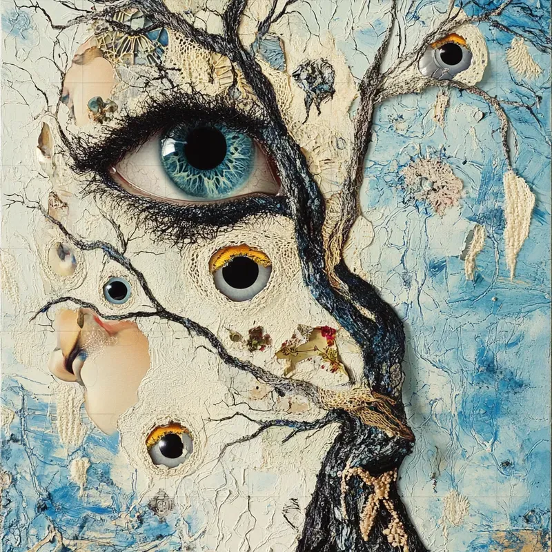 Surrealist Collages With Textiles And Lace Midjourney Prompt | PromptBase