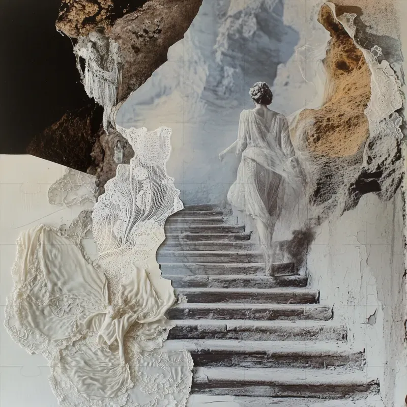 Surrealist Collages With Textiles And Lace Midjourney Prompt | PromptBase