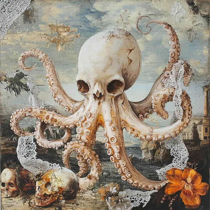 Surrealist Collages With Textiles And Lace Midjourney Prompt | PromptBase