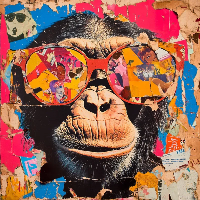 Pop Art Torn Magazine Collage Midjourney Prompt | PromptBase