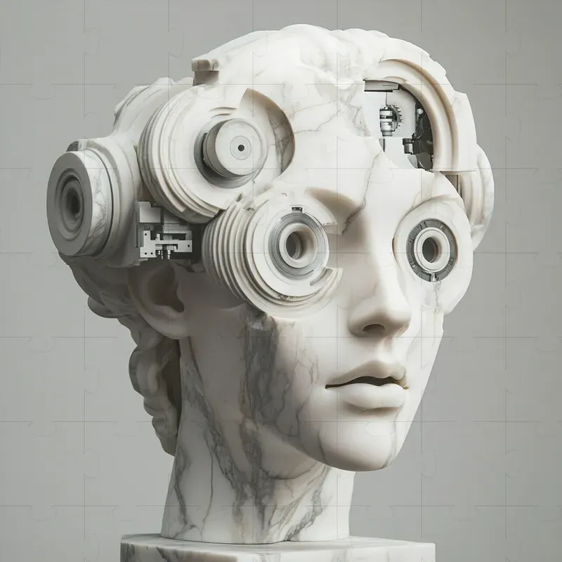 Kinetic Classical Greek Marble Sculpture Midjourney Prompt | PromptBase