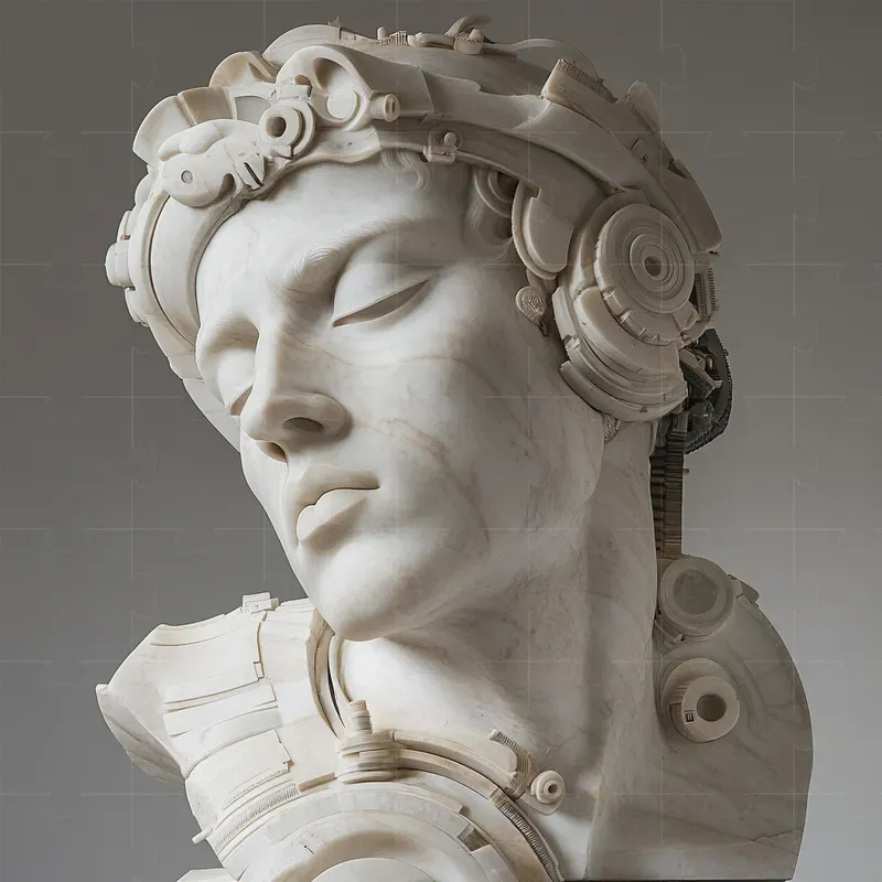 Kinetic Classical Greek Marble Sculpture Midjourney Prompt | PromptBase