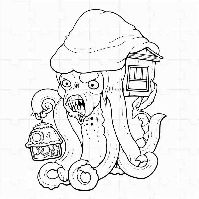 Quirky Animals Coloring Book Pages Midjourney Prompt | PromptBase