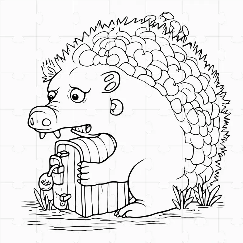 Quirky Animals Coloring Book Pages Midjourney Prompt | PromptBase