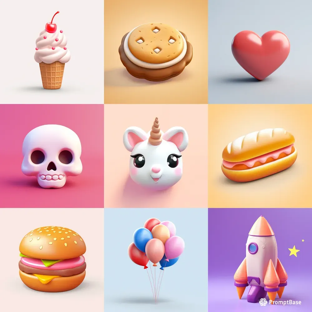 Clay Emojis Midjourney Prompt | PromptBase