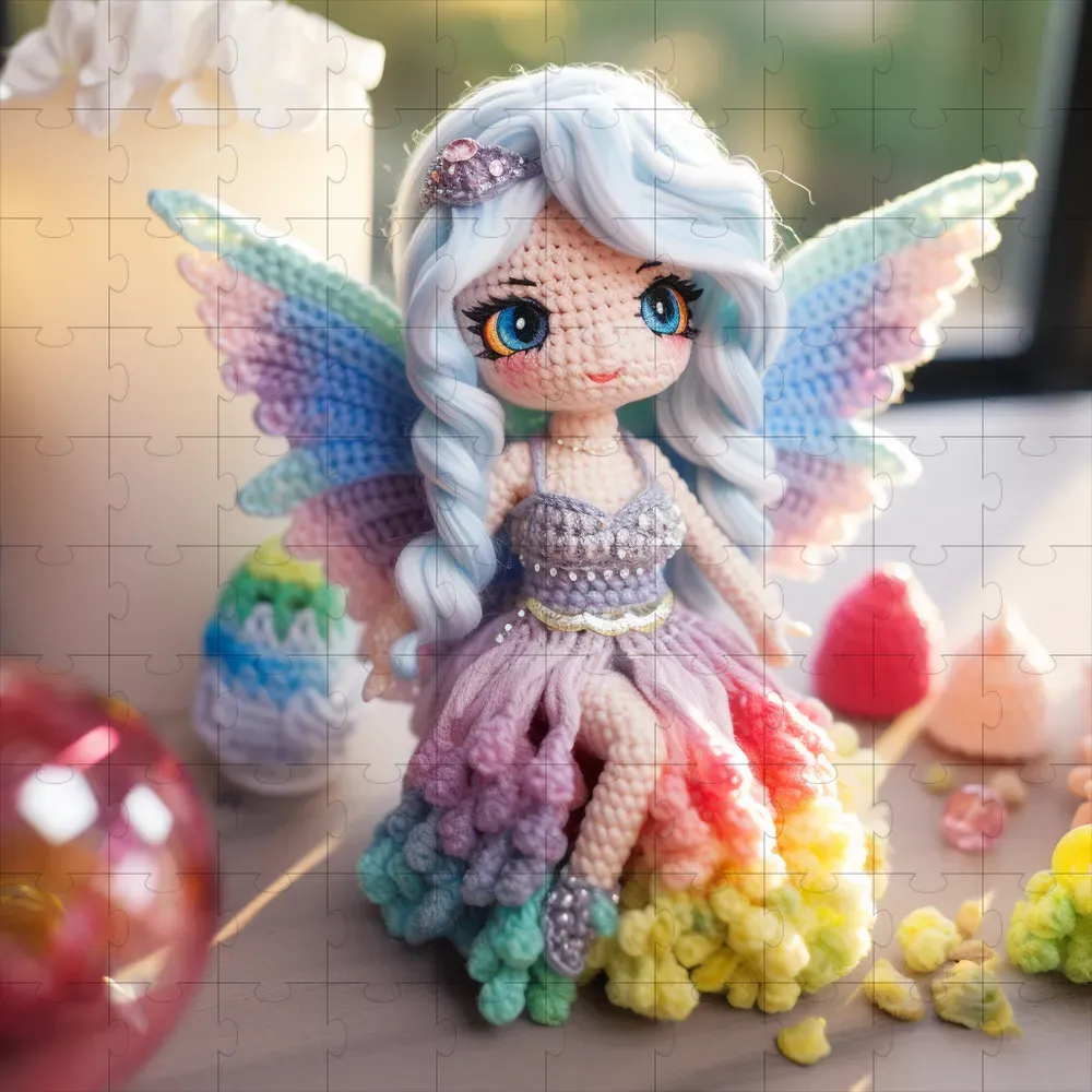 Cute Crocheted Fairy Dolls Fairies Midjourney Prompt | PromptBase