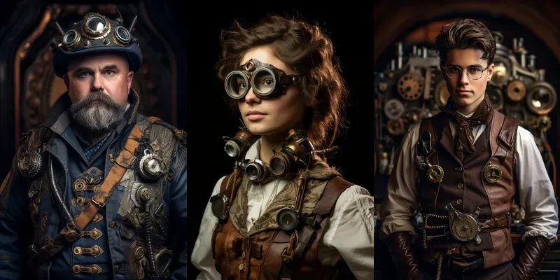 Steampunk Portraits Steampunk Characters Midjourney Prompt | PromptBase