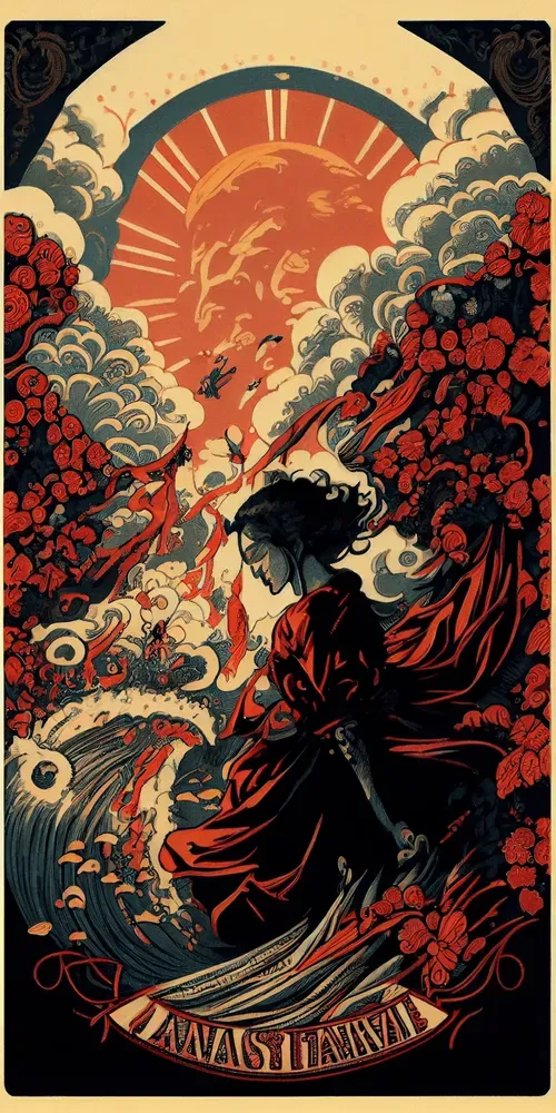 Japanese Tarot Cards Midjourney Prompt | PromptBase