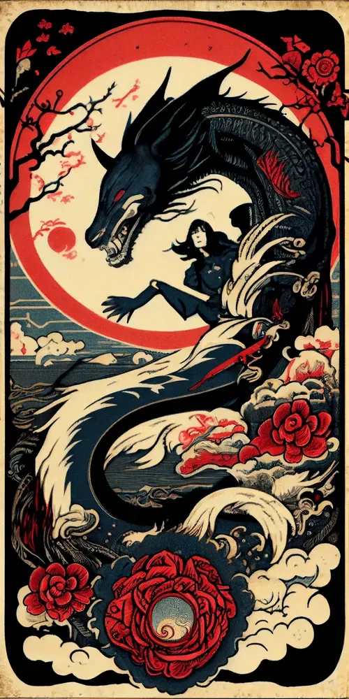 Japanese Tarot Cards Midjourney Prompt | PromptBase