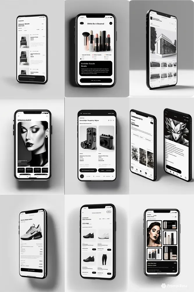 Mobile App UIs Midjourney Prompt | PromptBase