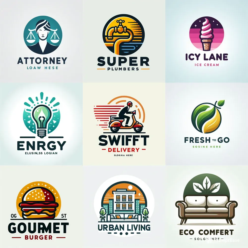 Professional Business Logos With Texts DALL·E Prompt | PromptBase
