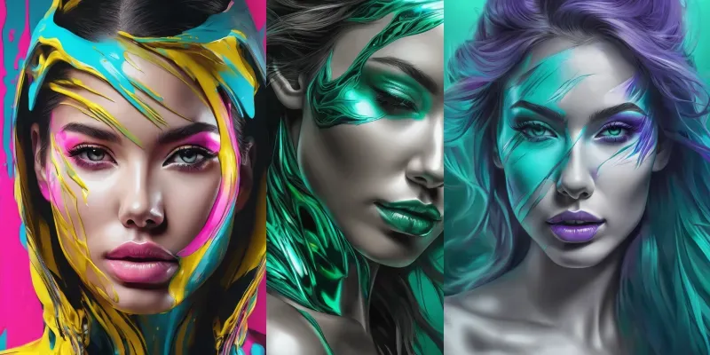 Metamorphosis Faces Of Women Portraits Stable Diffusion Prompt | PromptBase