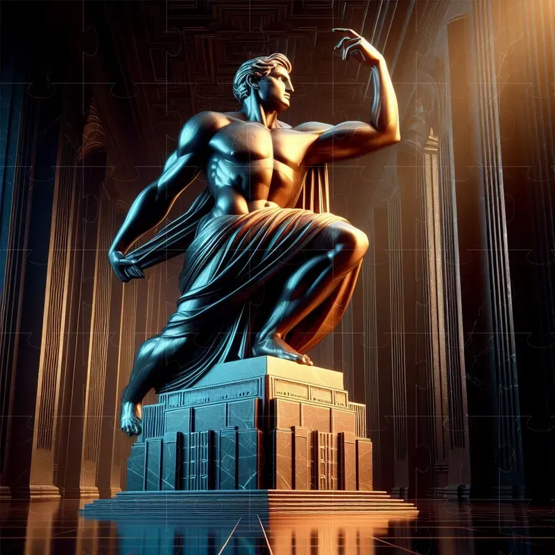 Epic Art-deco Statues DALL·E Prompt | PromptBase