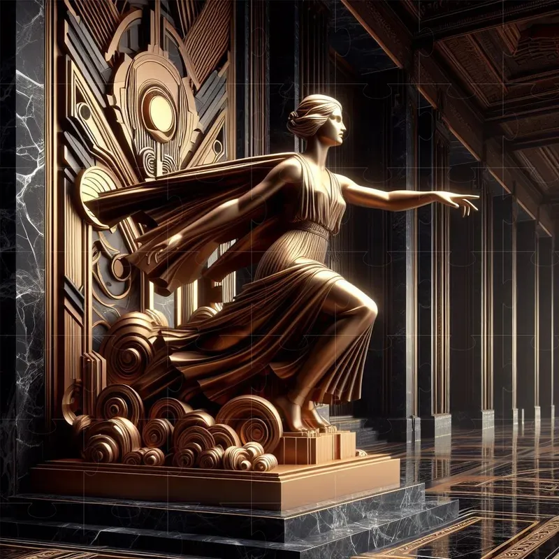 Epic Art-deco Statues DALL·E Prompt | PromptBase
