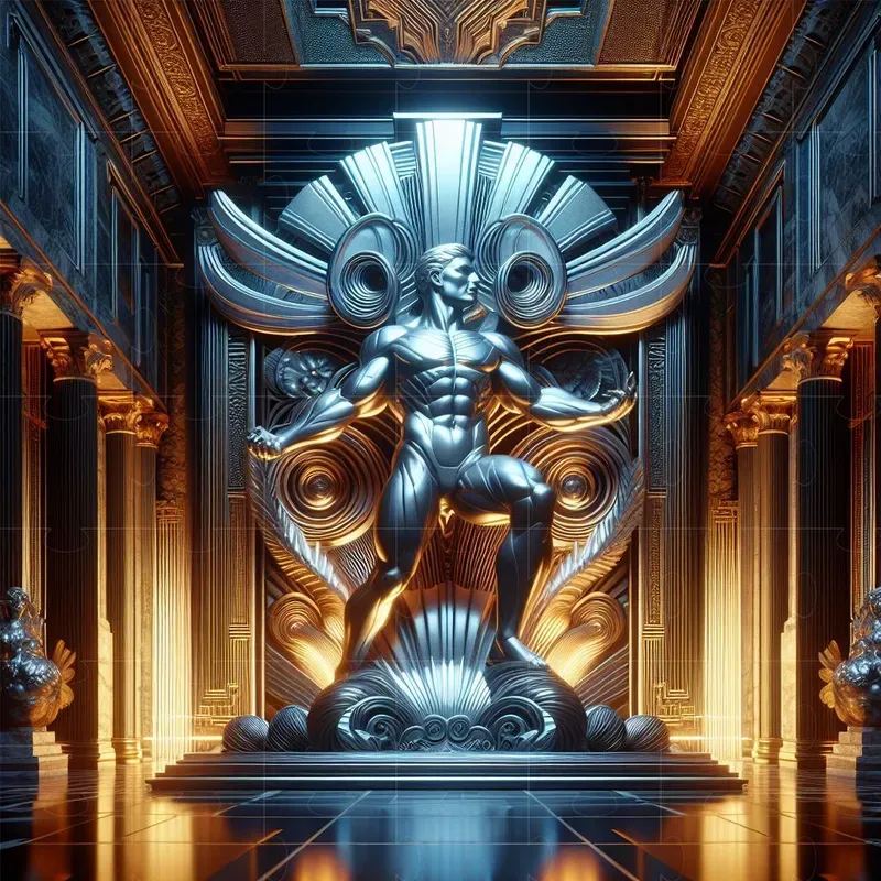 Epic Art-deco Statues DALL·E Prompt | PromptBase