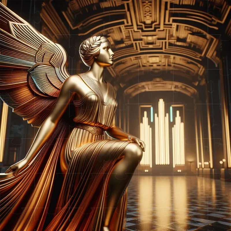 Epic Art-deco Statues DALL·E Prompt | PromptBase