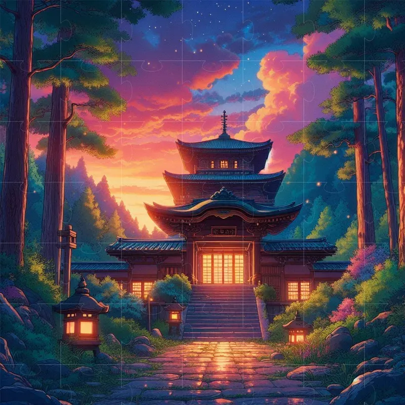Ghibli Style Tranquil Landscapes DALL·E Prompt | PromptBase
