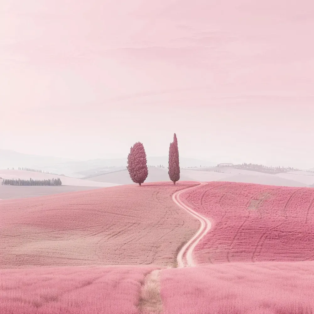 Pink Aesthetic Landscape Backgrounds Midjourney Prompt | PromptBase