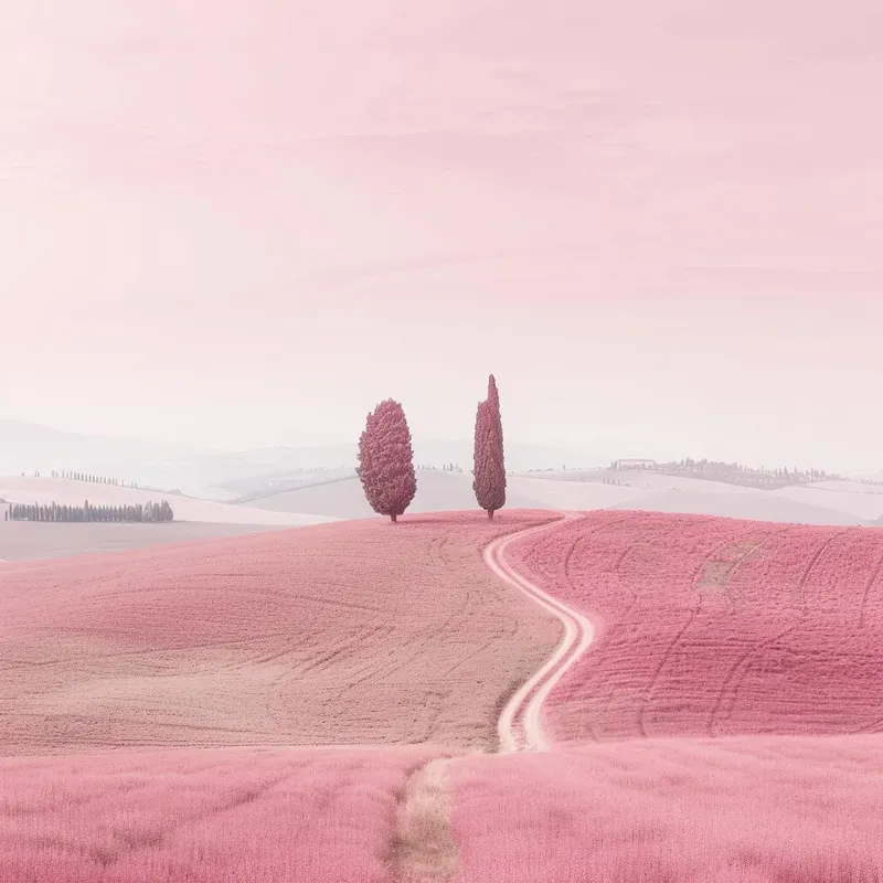 Pink Aesthetic Landscape Backgrounds Midjourney Prompt | PromptBase