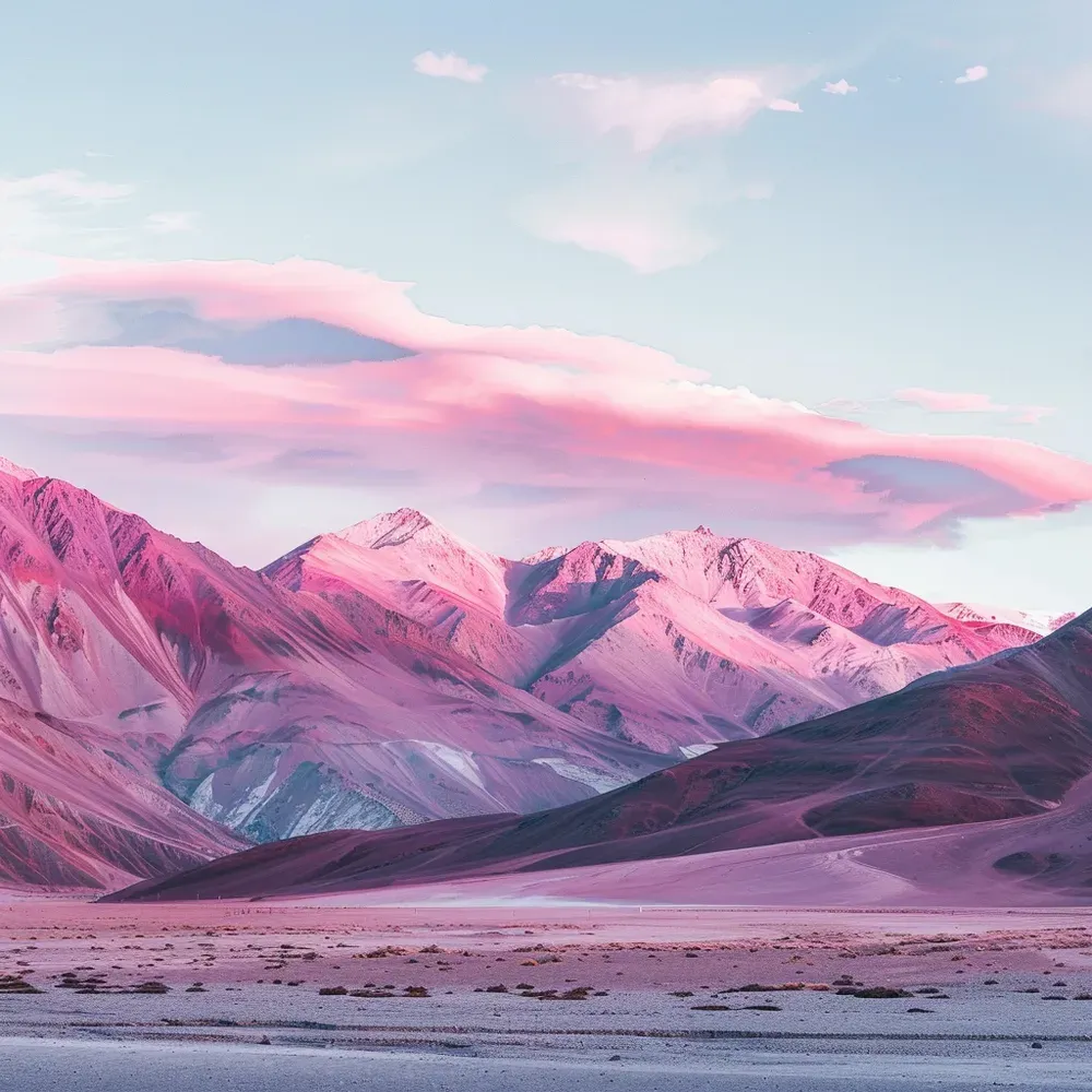 Pink Aesthetic Landscape Backgrounds Midjourney Prompt | PromptBase