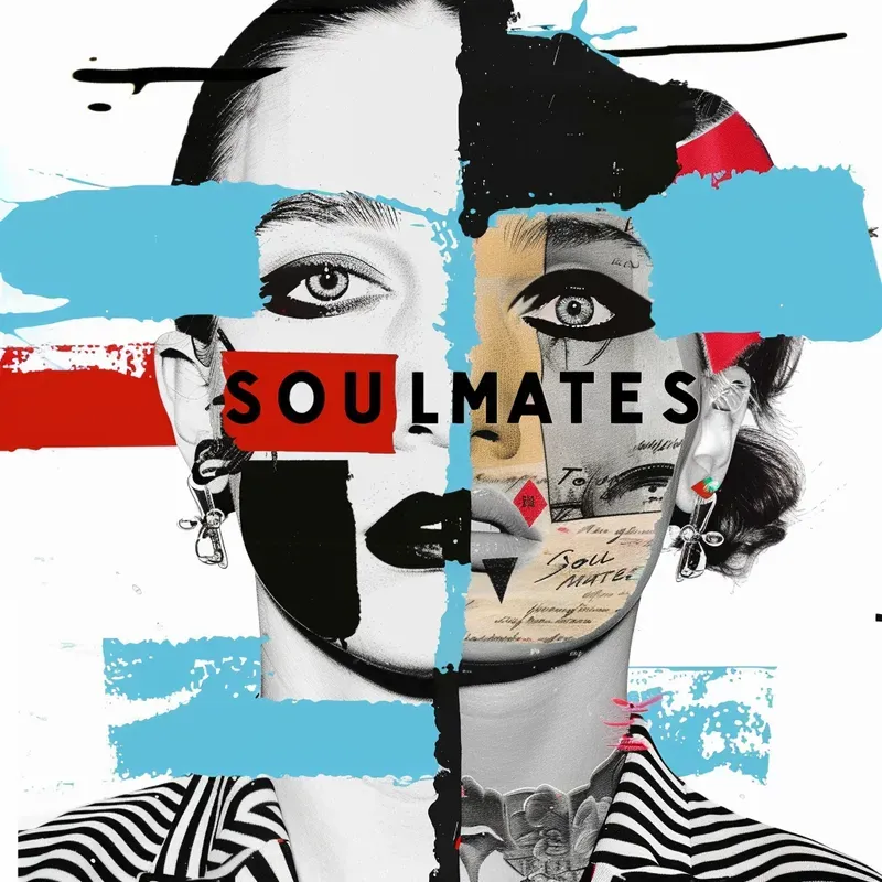 Modern Collage Art With Text Midjourney Prompt | PromptBase