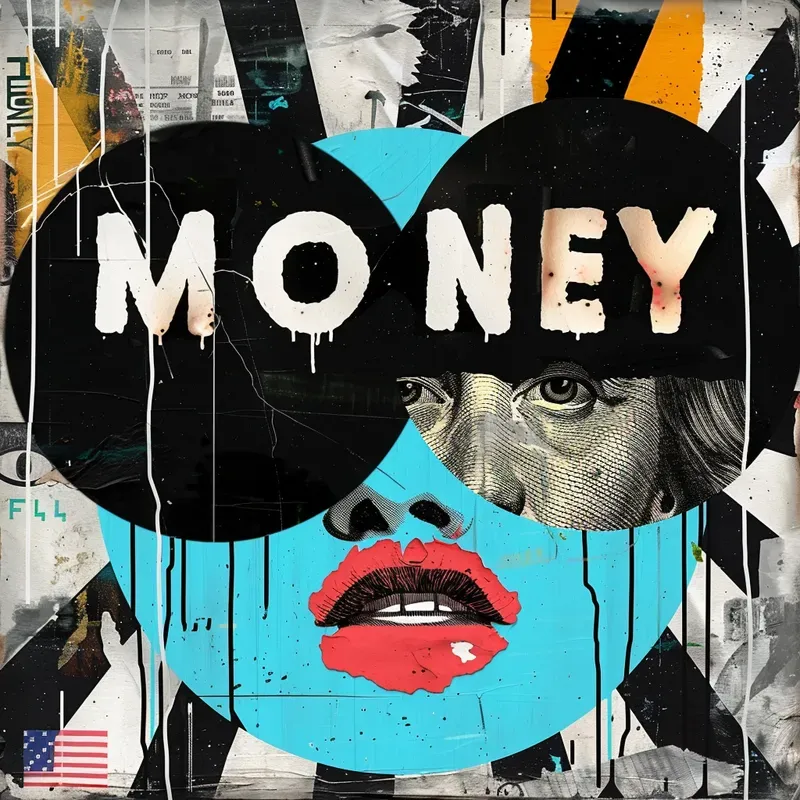 Modern Collage Art With Text Midjourney Prompt | PromptBase