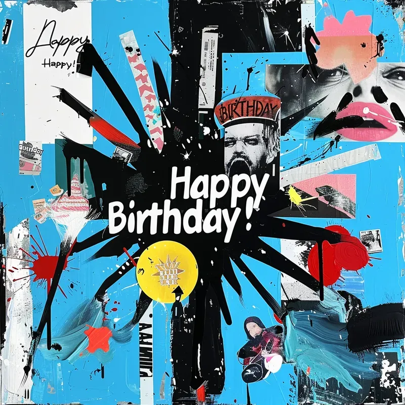 Modern Collage Art With Text Midjourney Prompt | PromptBase