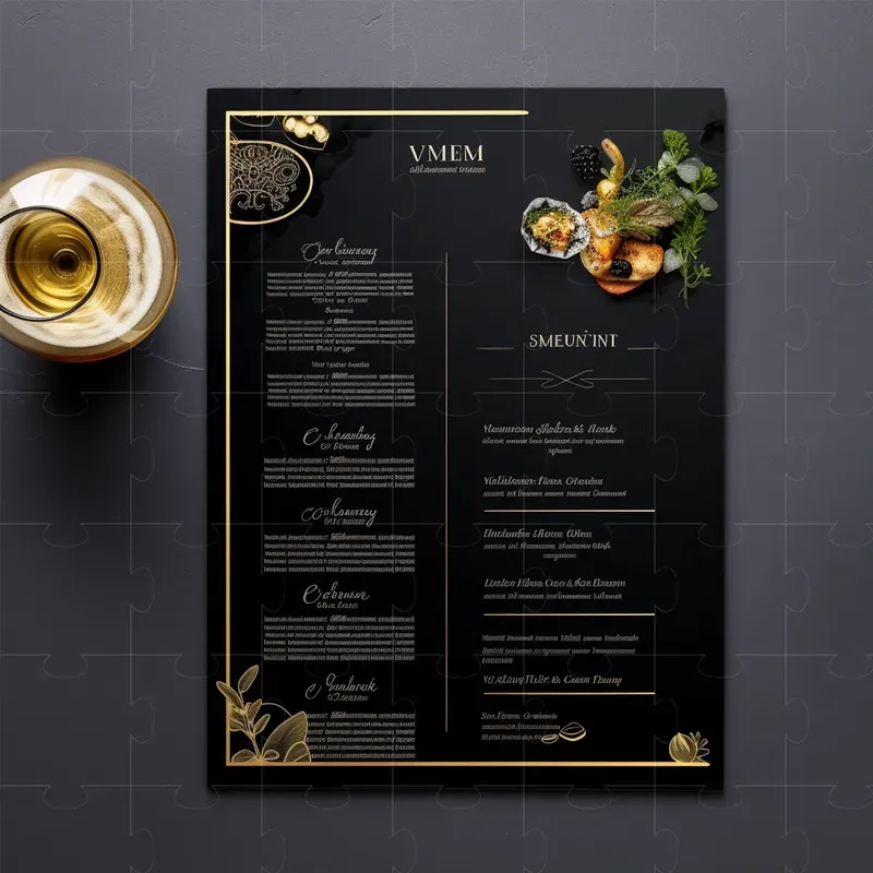 Elegant Concept Custom Menus Midjourney Prompt | PromptBase
