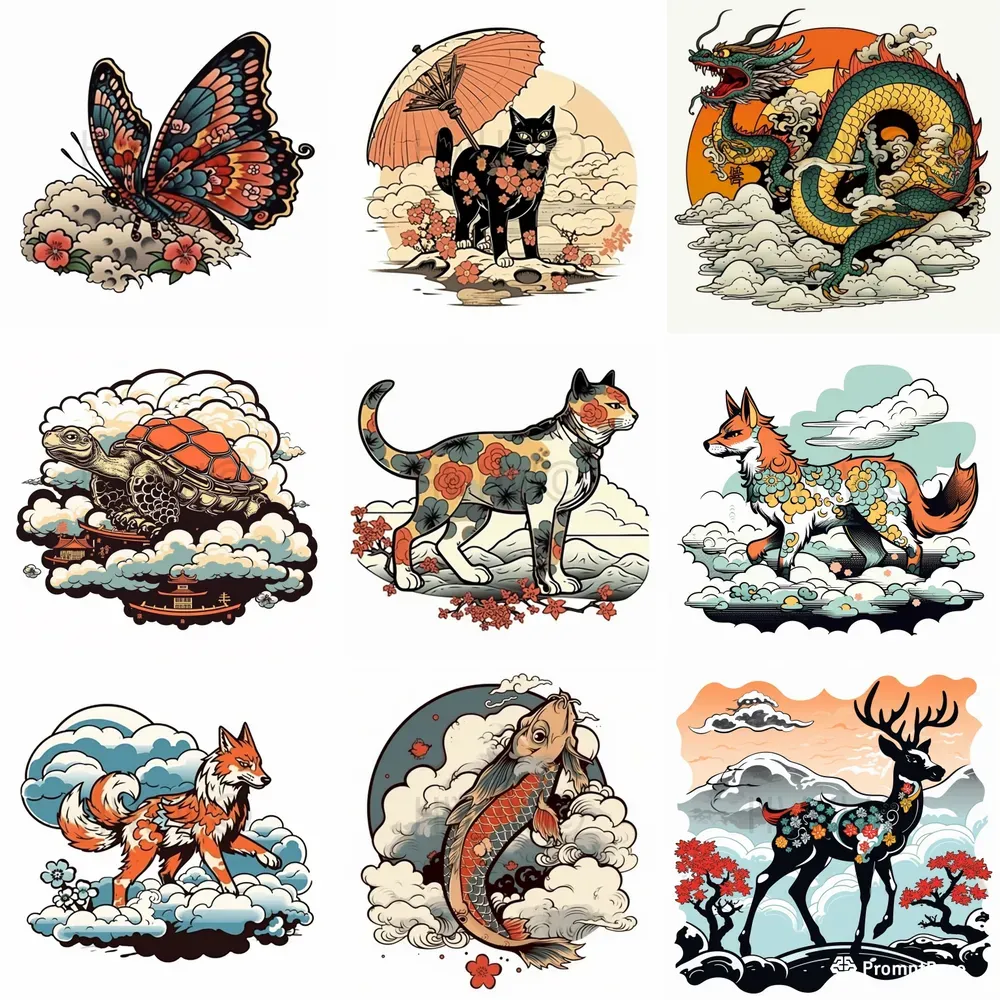 Beauties Of Japanese Folklore Art Design Midjourney Prompt | PromptBase