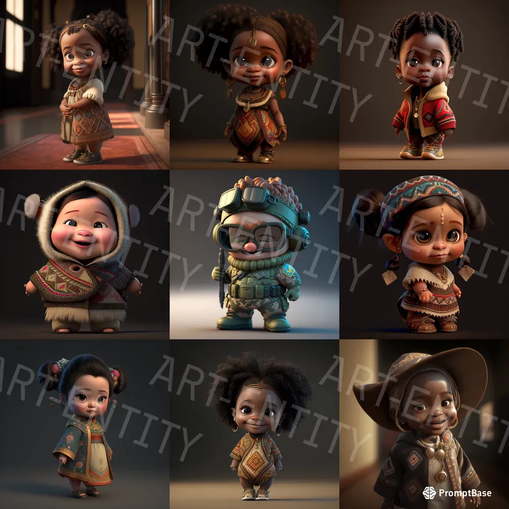 Pixar Chibi Characters Midjourney Prompt | PromptBase