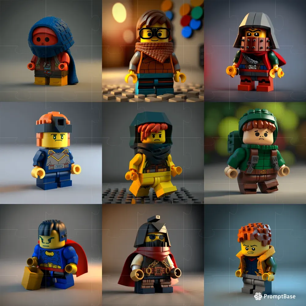 Unique Lego Characters Midjourney Prompt | PromptBase