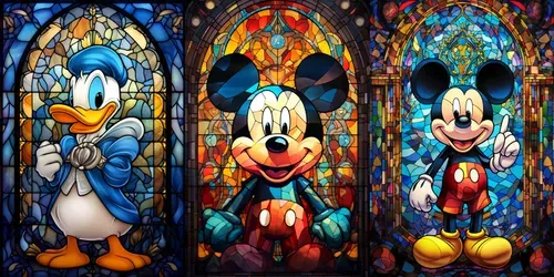 Stained Glass Characters Midjourney Prompt | PromptBase