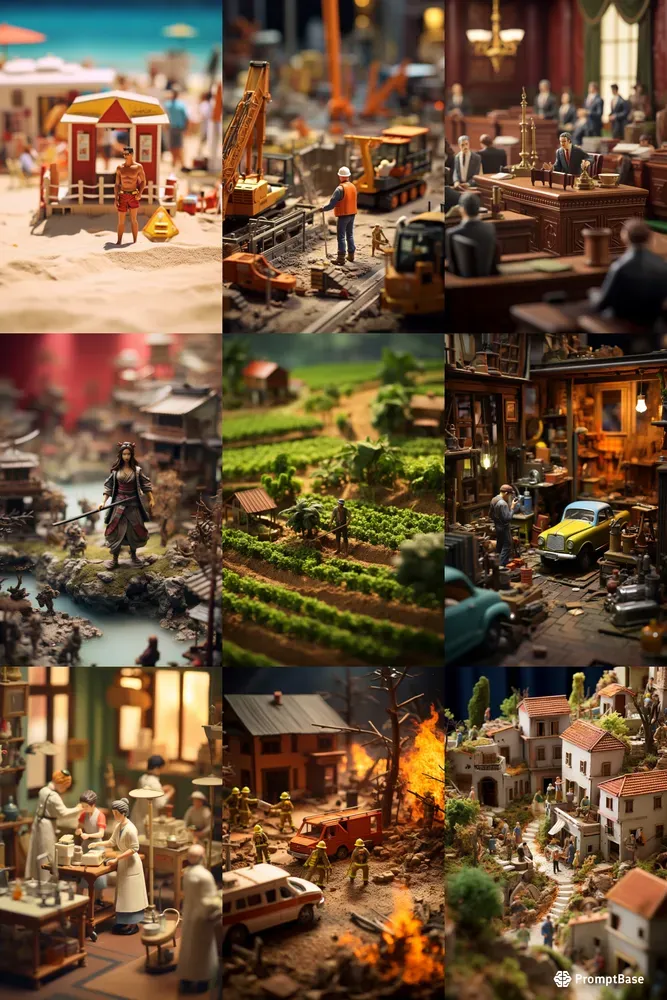 Diorama Miniature Scene Reproductions Midjourney Prompt | PromptBase