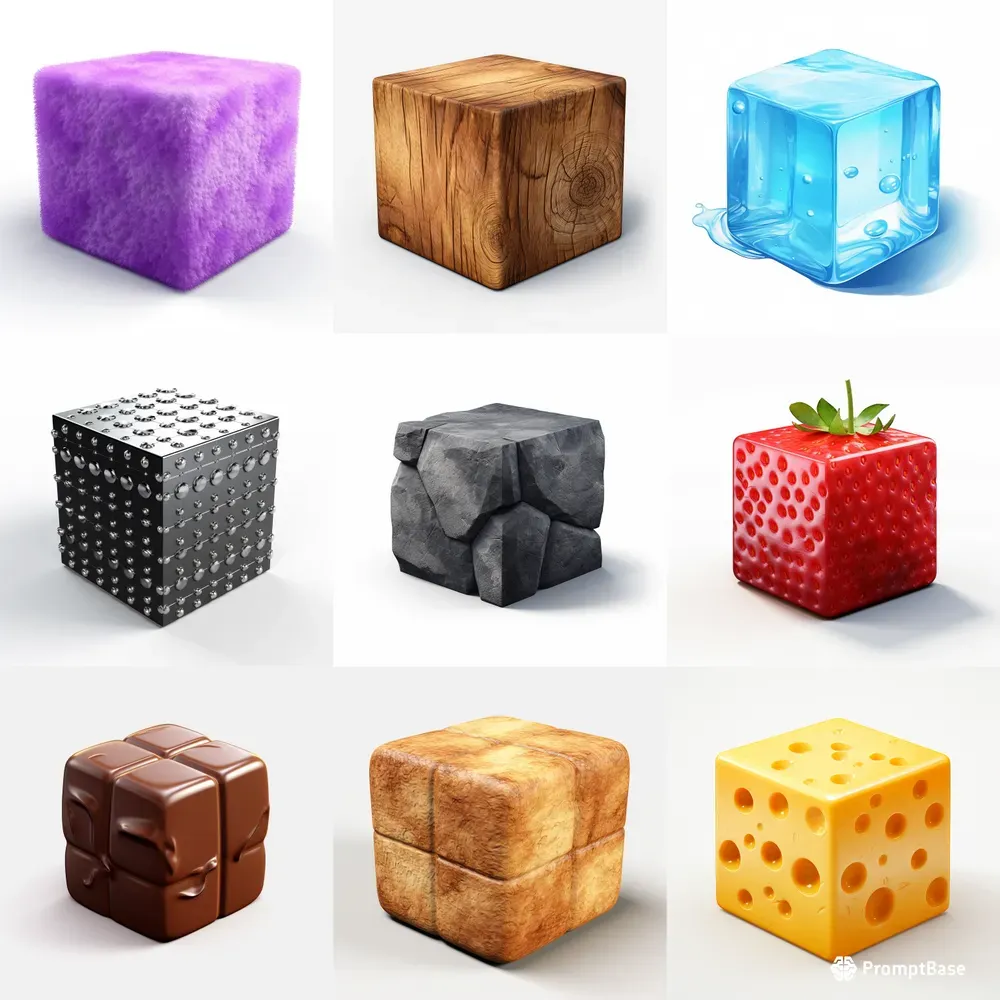 Texture Cubes Midjourney Prompt | PromptBase