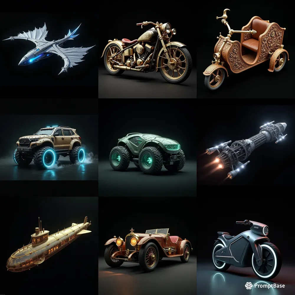 Fantasy Vehicle Illustrations FLUX Prompt | PromptBase