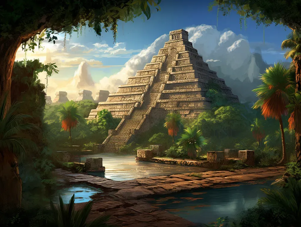 Mystic Maya Cities Of Secrets Midjourney Prompt | PromptBase