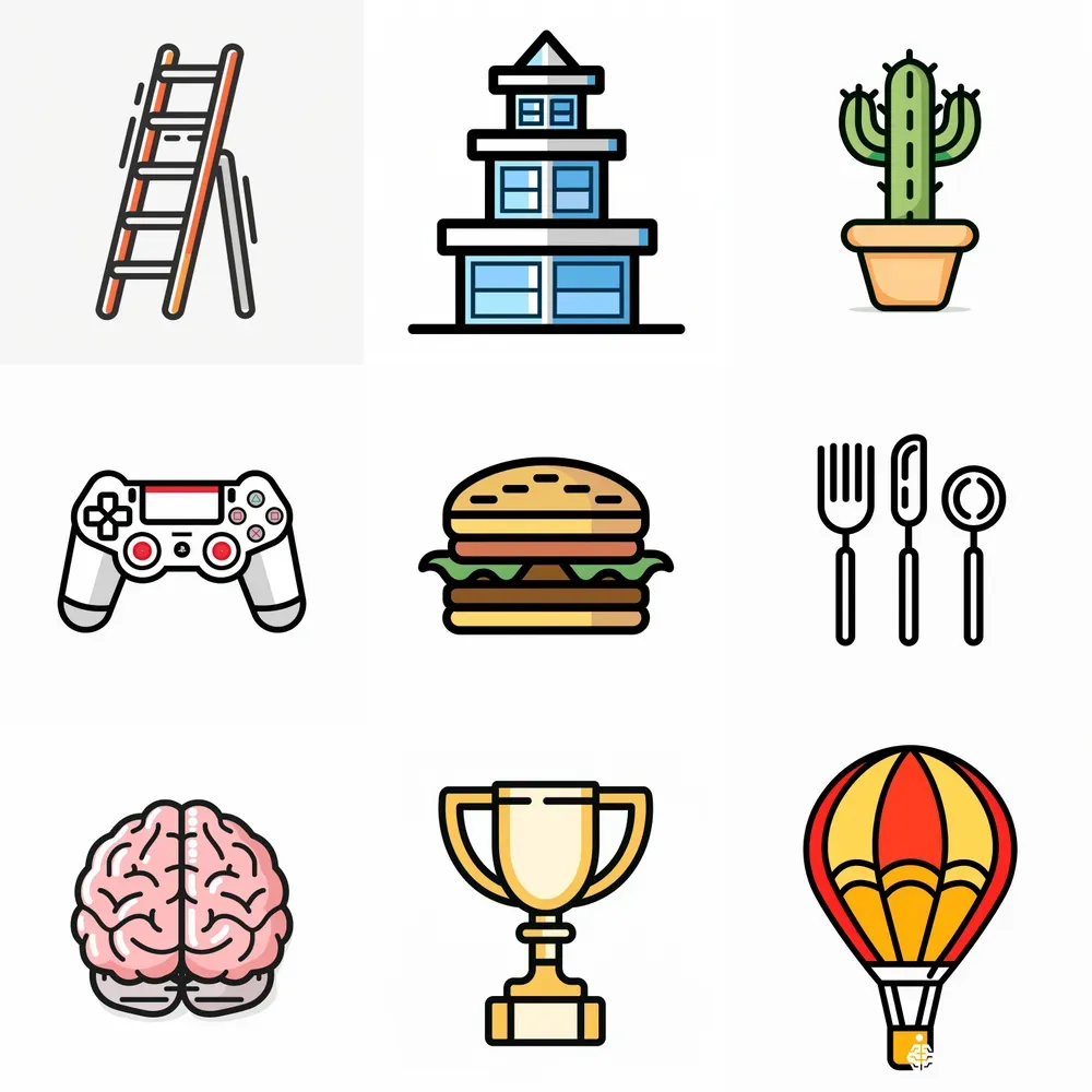 Lineal Color Icons Generator Midjourney Prompt | PromptBase